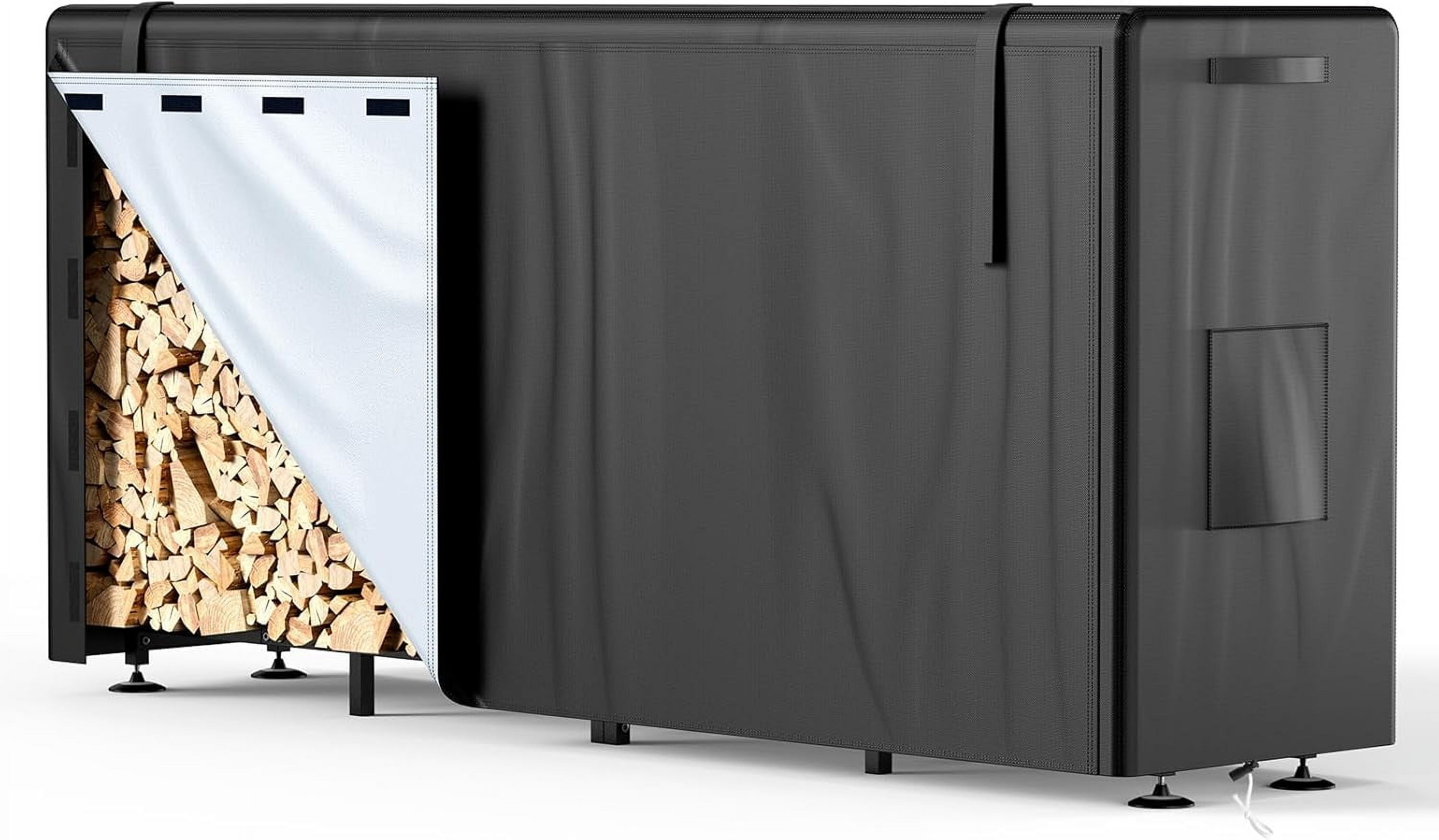 Firewood Rack Outdoor with Cover, 8FT Wood Rack for Firewood ...