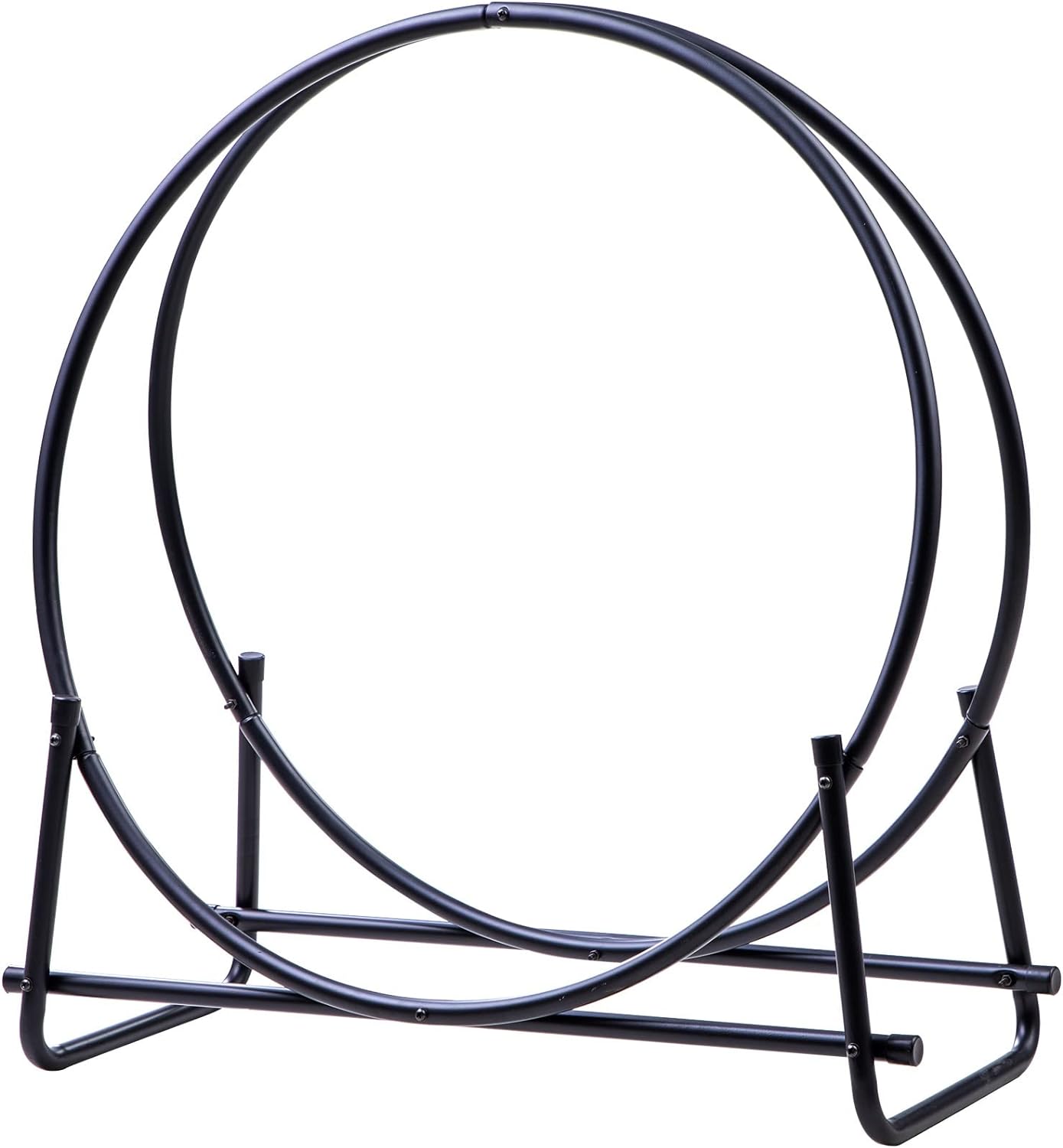 Firewood Rack Outdoor Indoor, Round Iron Fire Wood Storage Racks Heavy ...