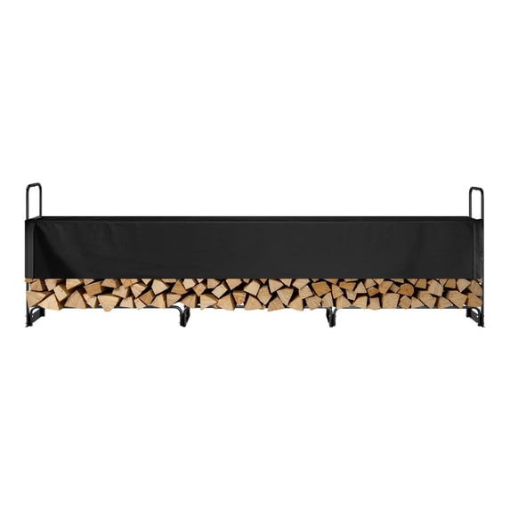 Firewood Rack with Waterproof Cover 150 x 14 x 46 Inch Outdoor Log ...