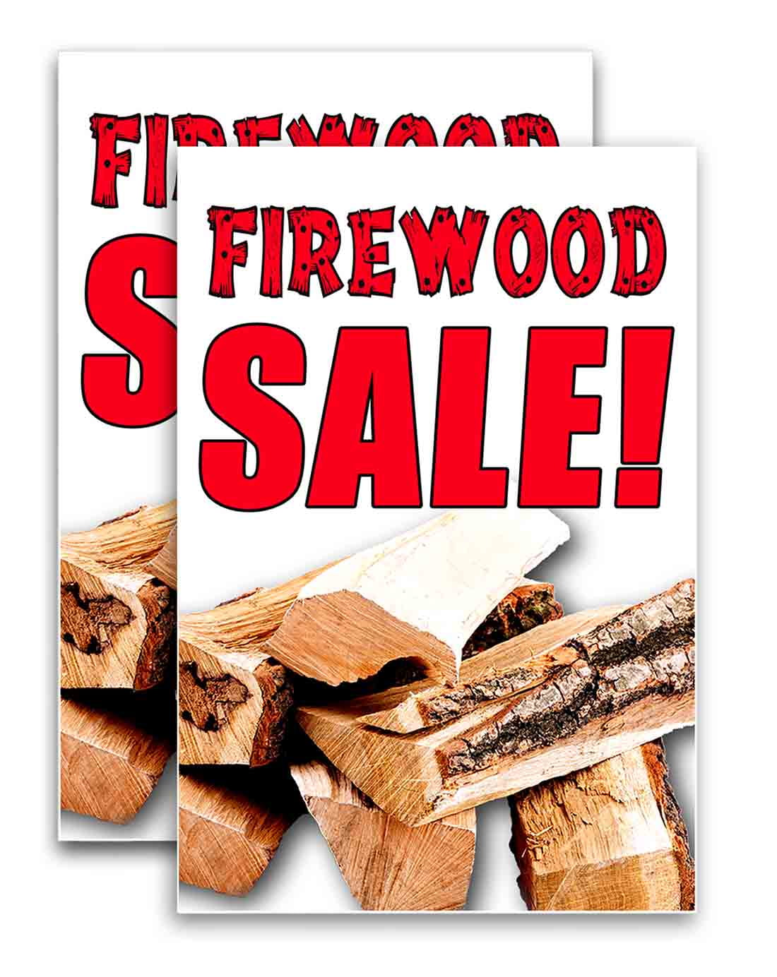 Firewood Sale! (24" X 36") Vinyl Decal Only (Pack of 2) |Sign|Sticker ...