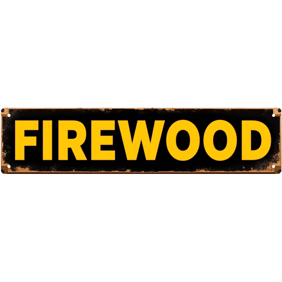 Firewood Storage Tin Sign - 16x4 Inch - Ideal for Garage, Cabin, Man ...