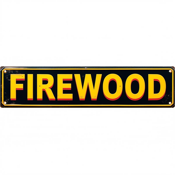 Firewood Themed Tin Signs 16*4 Inches 