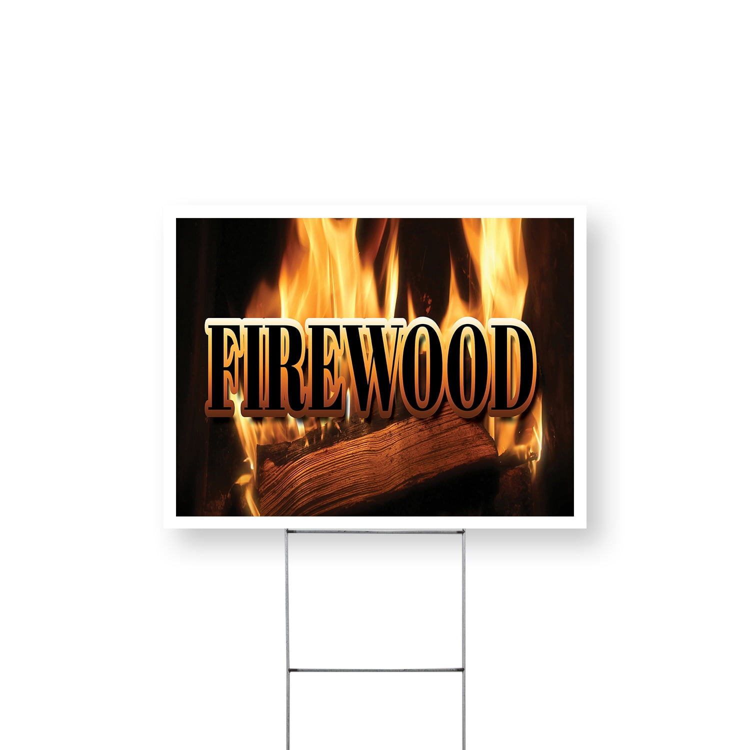 Firewood Yard Sign 12 Inch x 16 Inch Single Sided Weatherproof Heavy ...