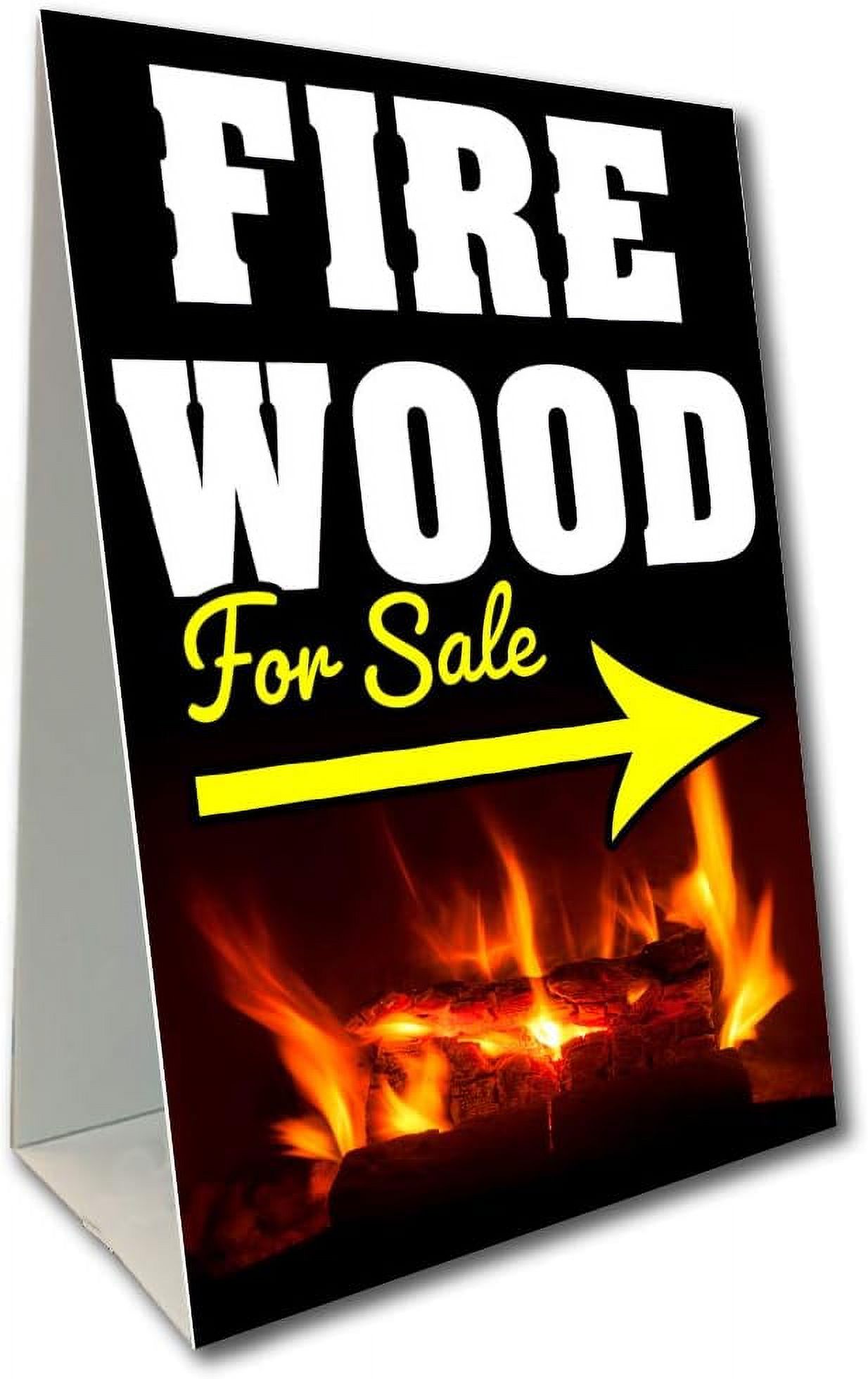 Firewood for Sale (Arrow) Economy A-Frame Sign 2 Feet Wide by 3 Feet ...