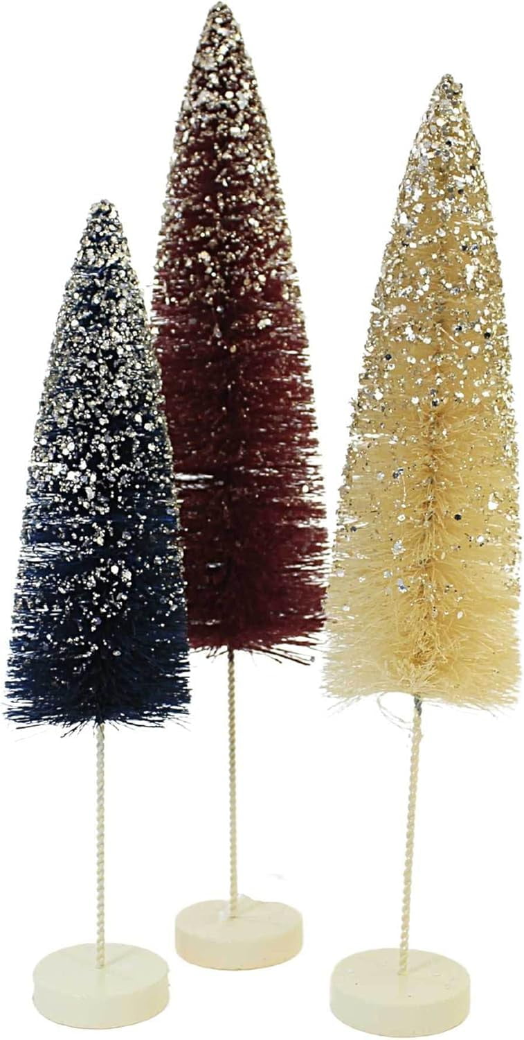Firework Bottle Brush Trees Set 3 Multicolor 14 In H X 3 In W X 3 In D ...