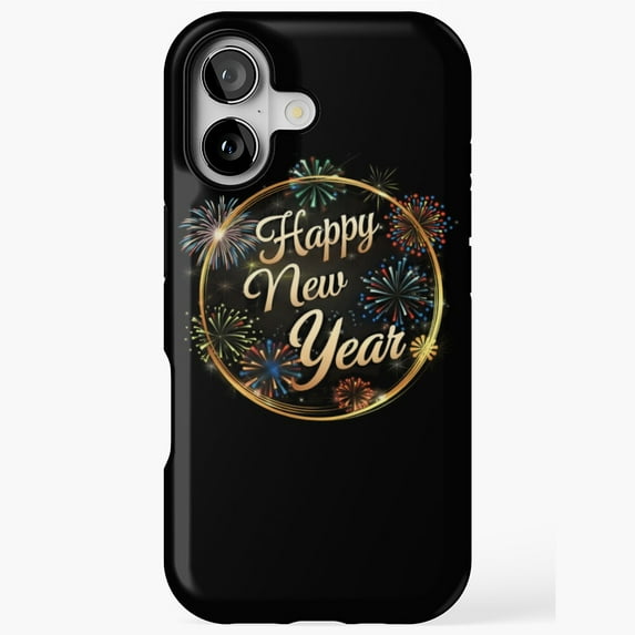 Firework Frame New Year Design Phone Case with iPhone 17 to 11 Pro Max ...