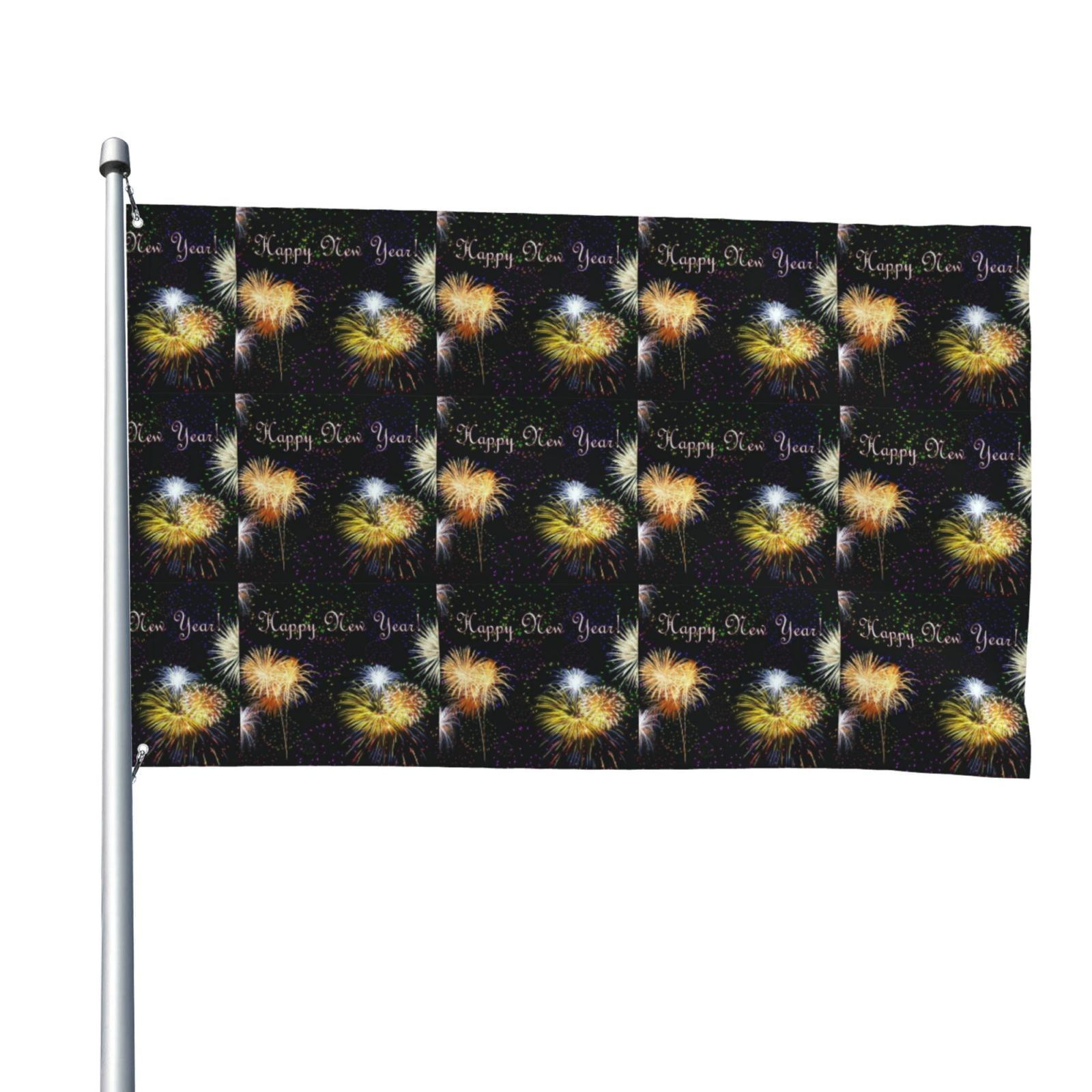 Firework Happy New Year Flag 4x6ft Cool Funny Flag Banner For Dorm ...