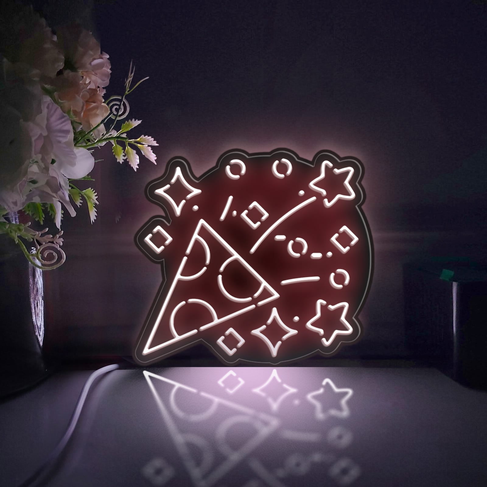 Firework Led Light Box, Dimmable Neon-Like Light Signs USB Power for ...