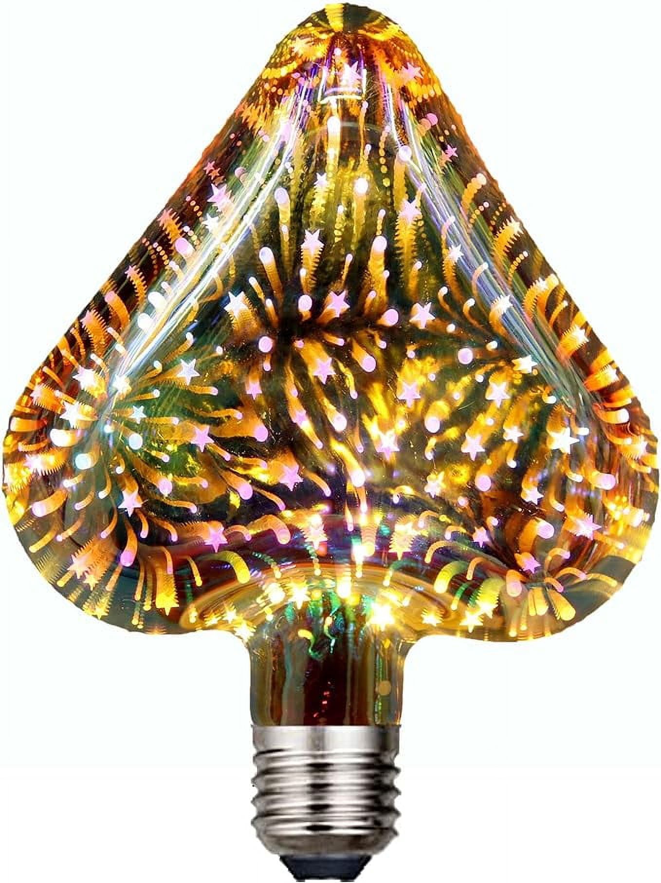 Firework Light Bulb Heart, Infinity 3D Effect ST19 LED Light Bulb ...