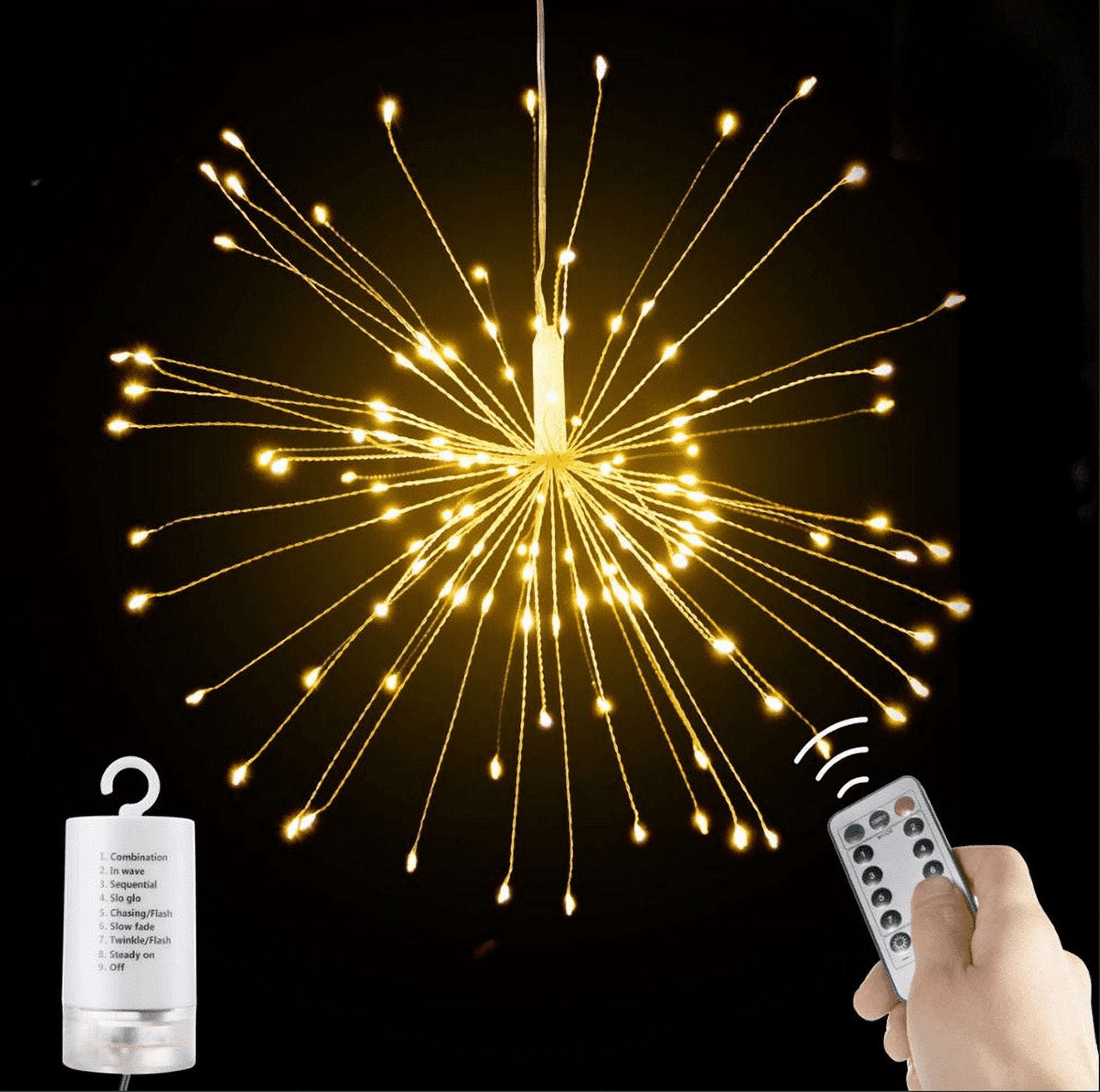 Firework Lights 180 LED Christmas Lights Decorations Outdoor 8 Modes ...