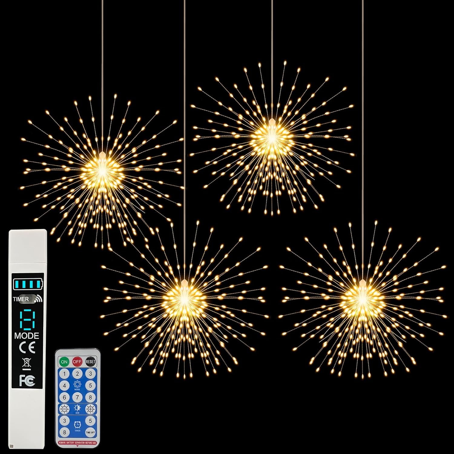 Firework Lights Outdoor 800 , String Light with Remote, 8 Modes, Timer ...