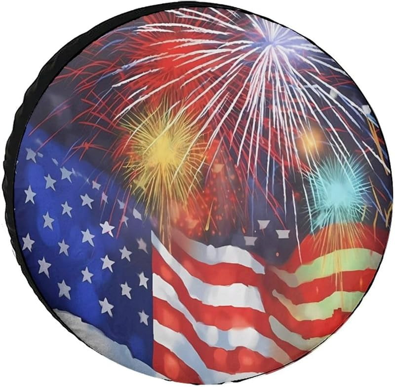 Firework Memorial Day July of 4th Printed Spare Tire Wheel Cover for ...