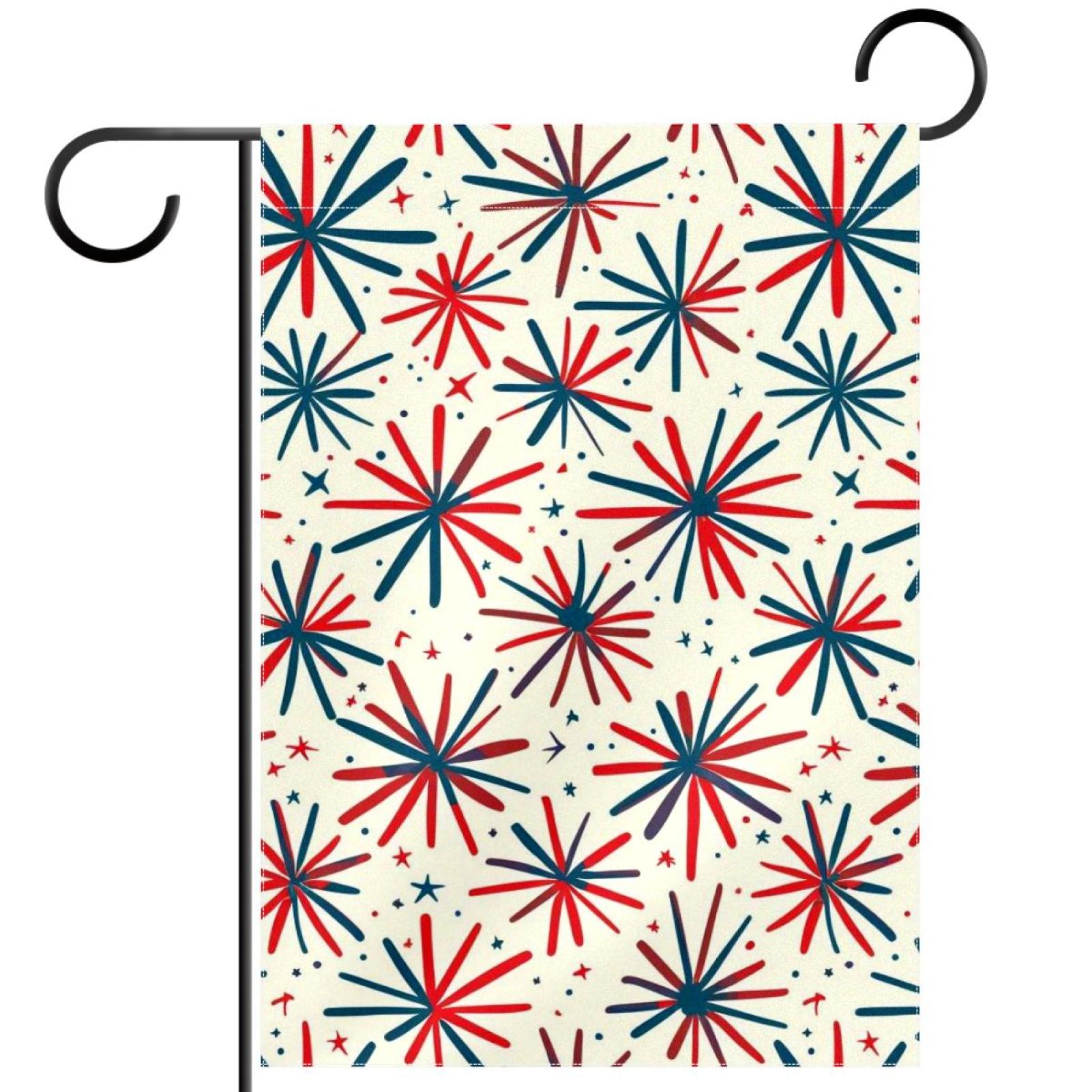 Firework Patterns Garden Flag 12x18 Inch Double Sided Outdoor Yard ...