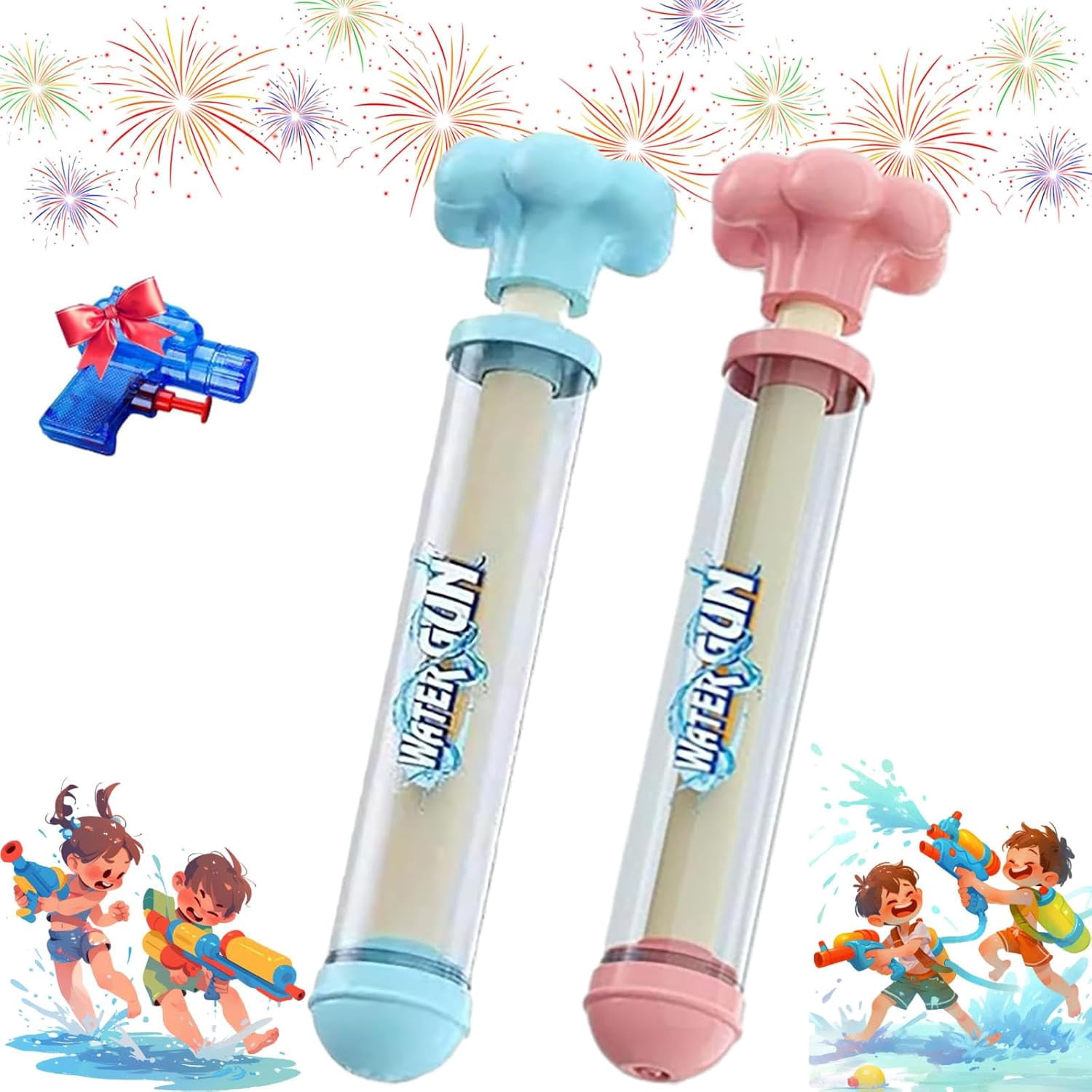 Firework Water Gun, 4PCS Couples Romantic Firework Style Water Guns ...