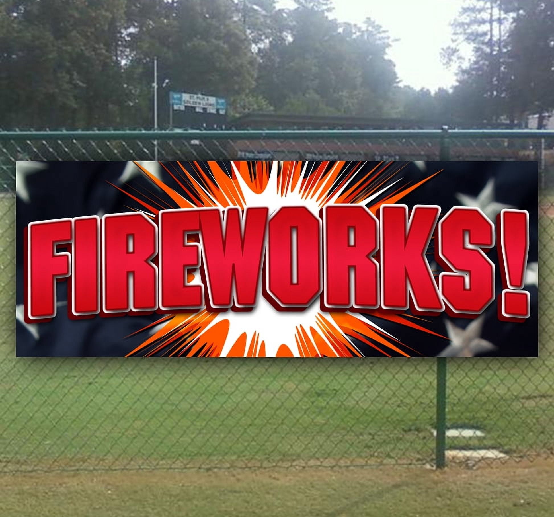 Fireworks! 13 oz Vinyl Banner With Metal Grommets - Walmart.com