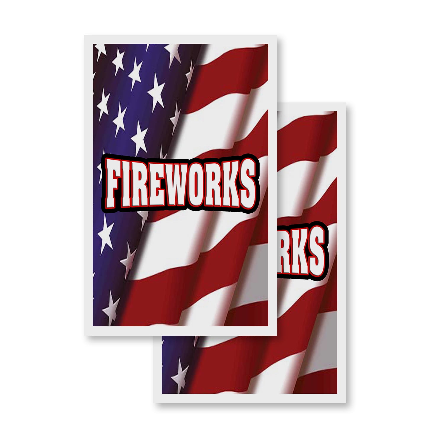Fireworks (2-PACK) 24" x 36" Vinyl Decals | Sign Insert Peel & Stick ...
