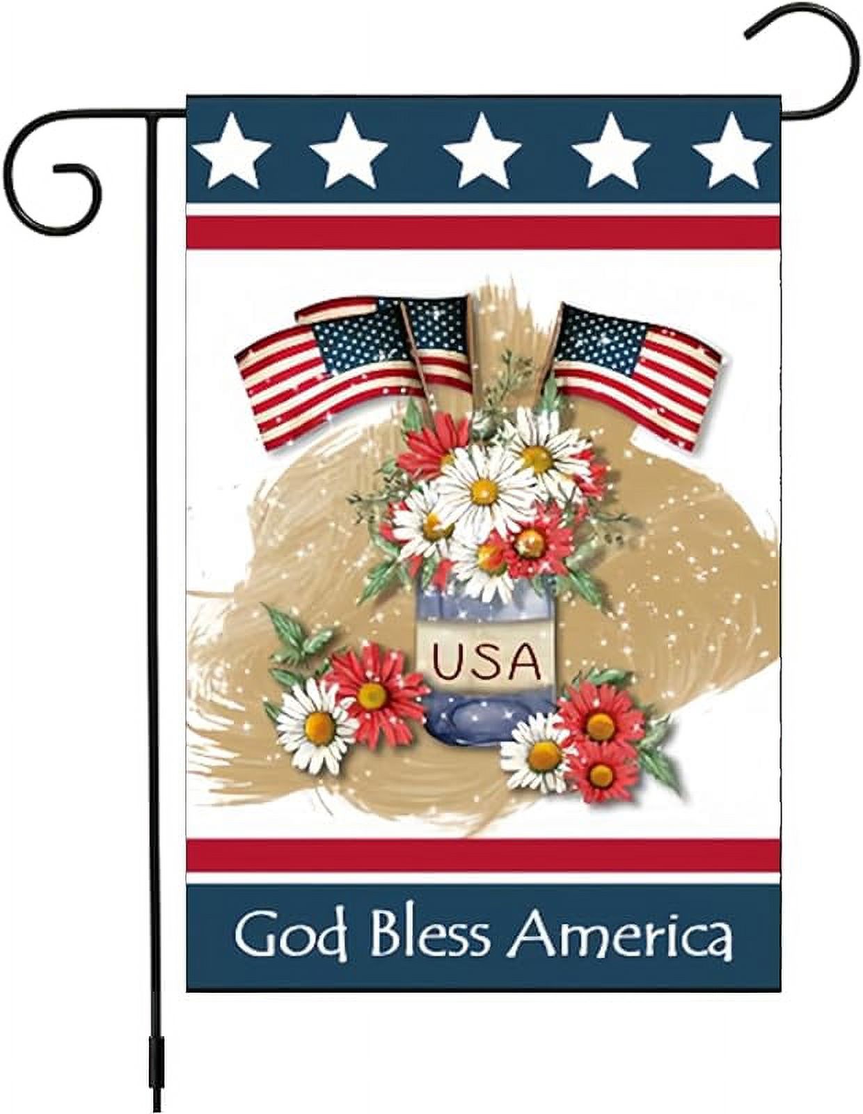 Fireworks, American flag, Garden flag, Independence Day 12*18in, double ...
