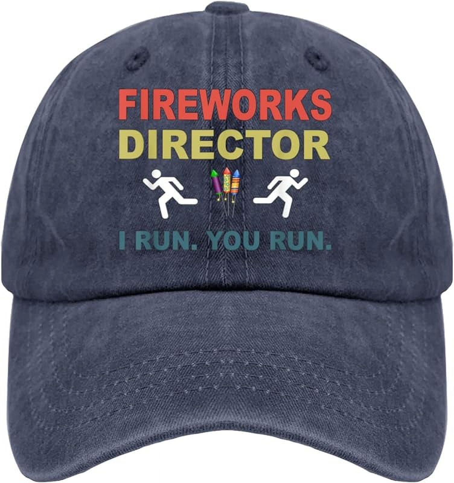 Fireworks Director I Run You Run Hat Mens Retro 4th of July ...