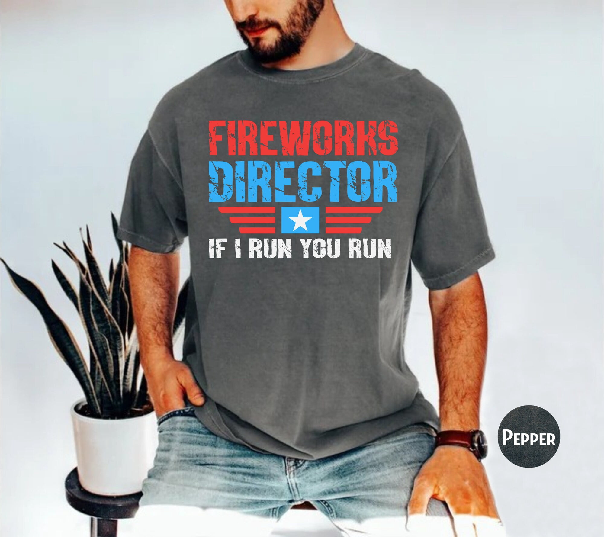 Fireworks Director If I Run You Run Shirt Funny Fourth 4th of July ...