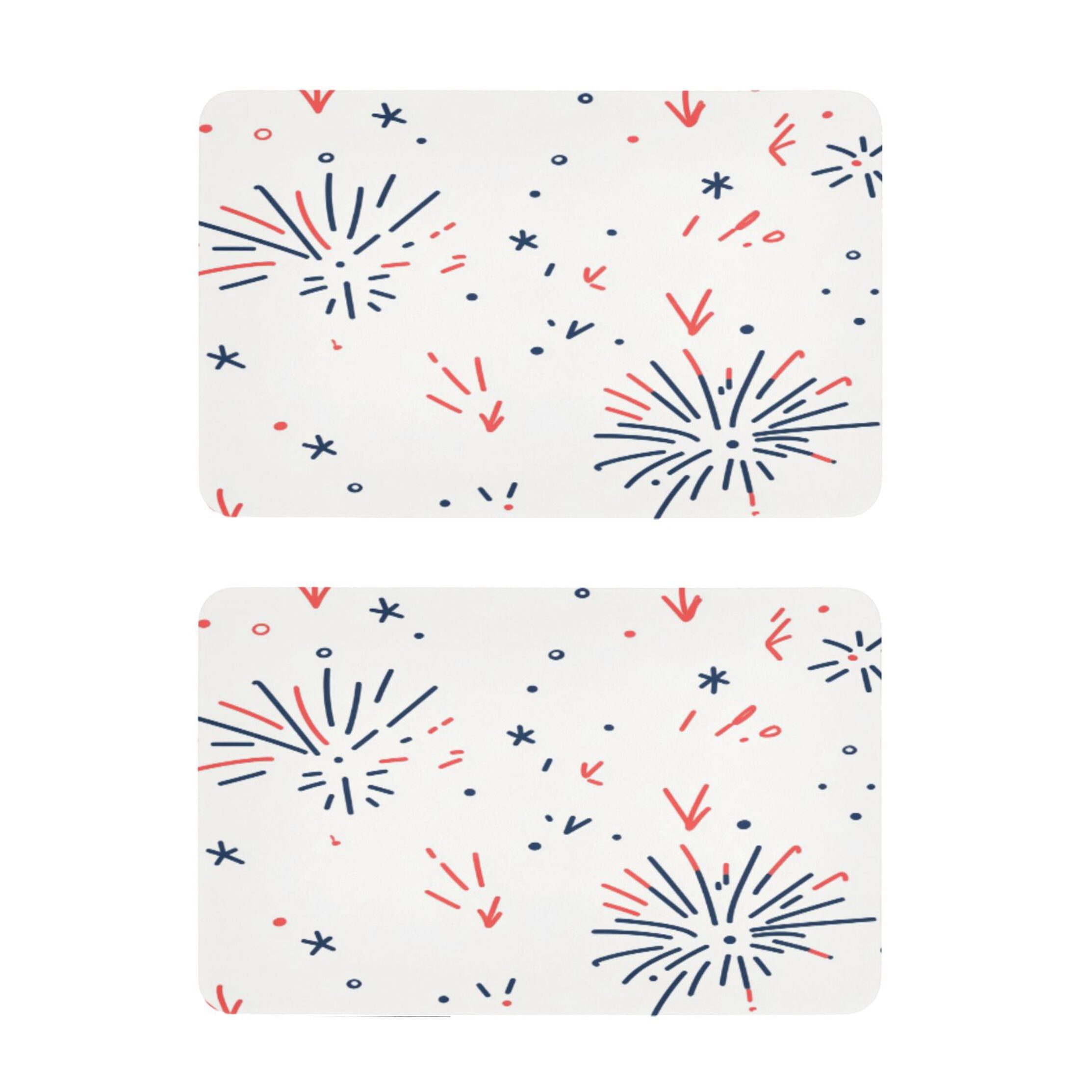 Fireworks Doodle Pattern Design 2 Pack 4x2.5 Inch Magnetic Stickers ...