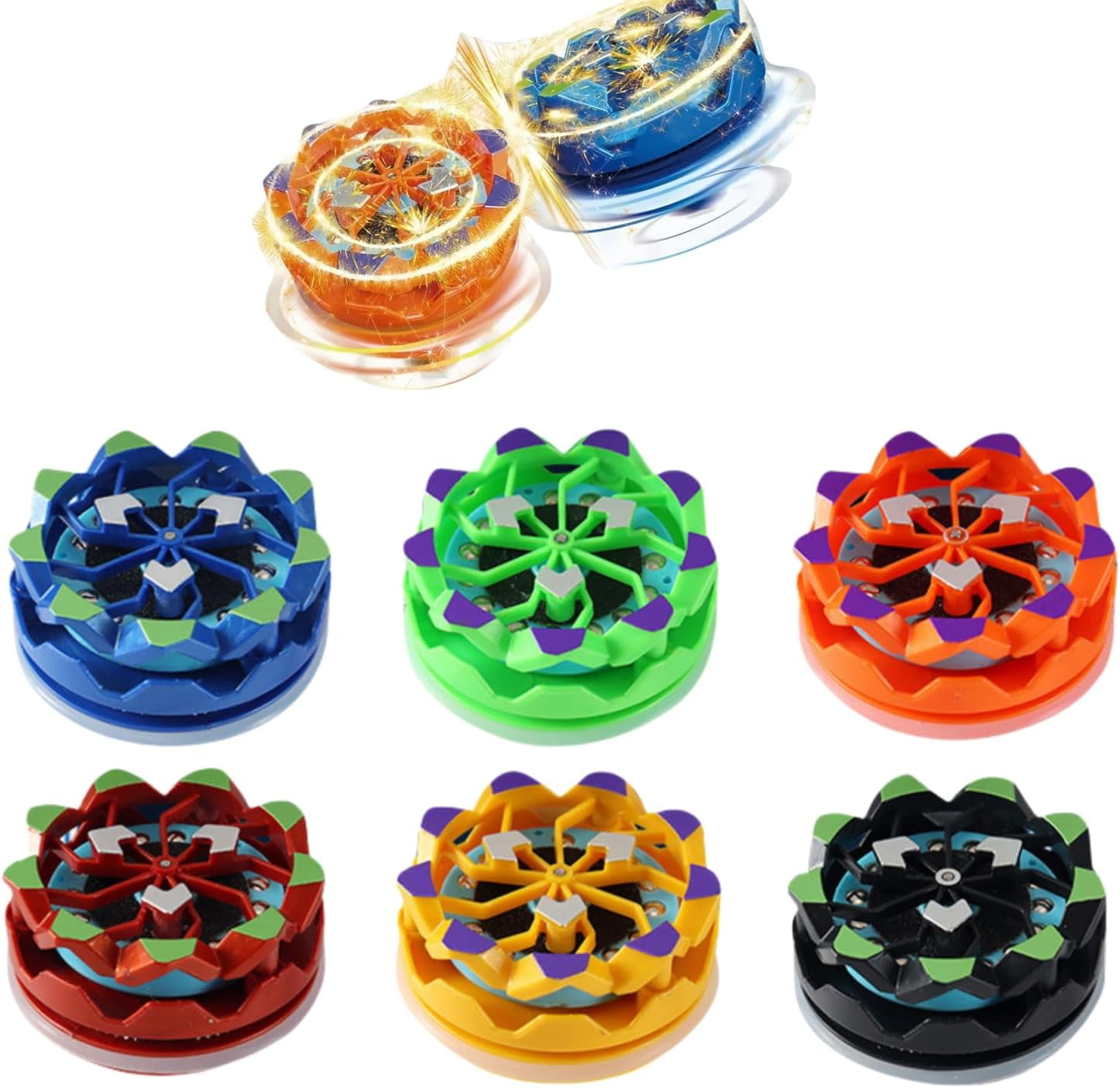 Fireworks Fingertip Gyro,Handheld Fireworks Gyroscope,Luminous Spinning ...