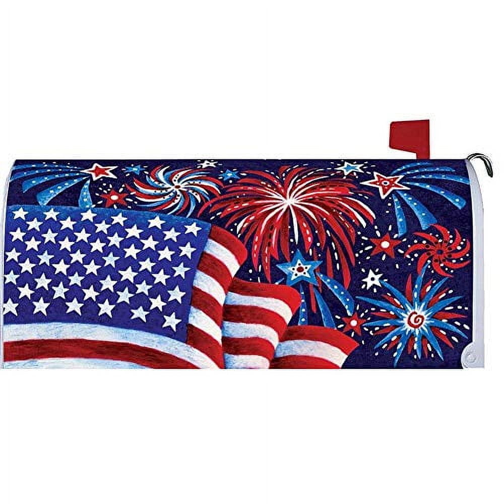 Fireworks and Flag USA - Mailbox Makeover - Vinyl with Magnetic Strips ...