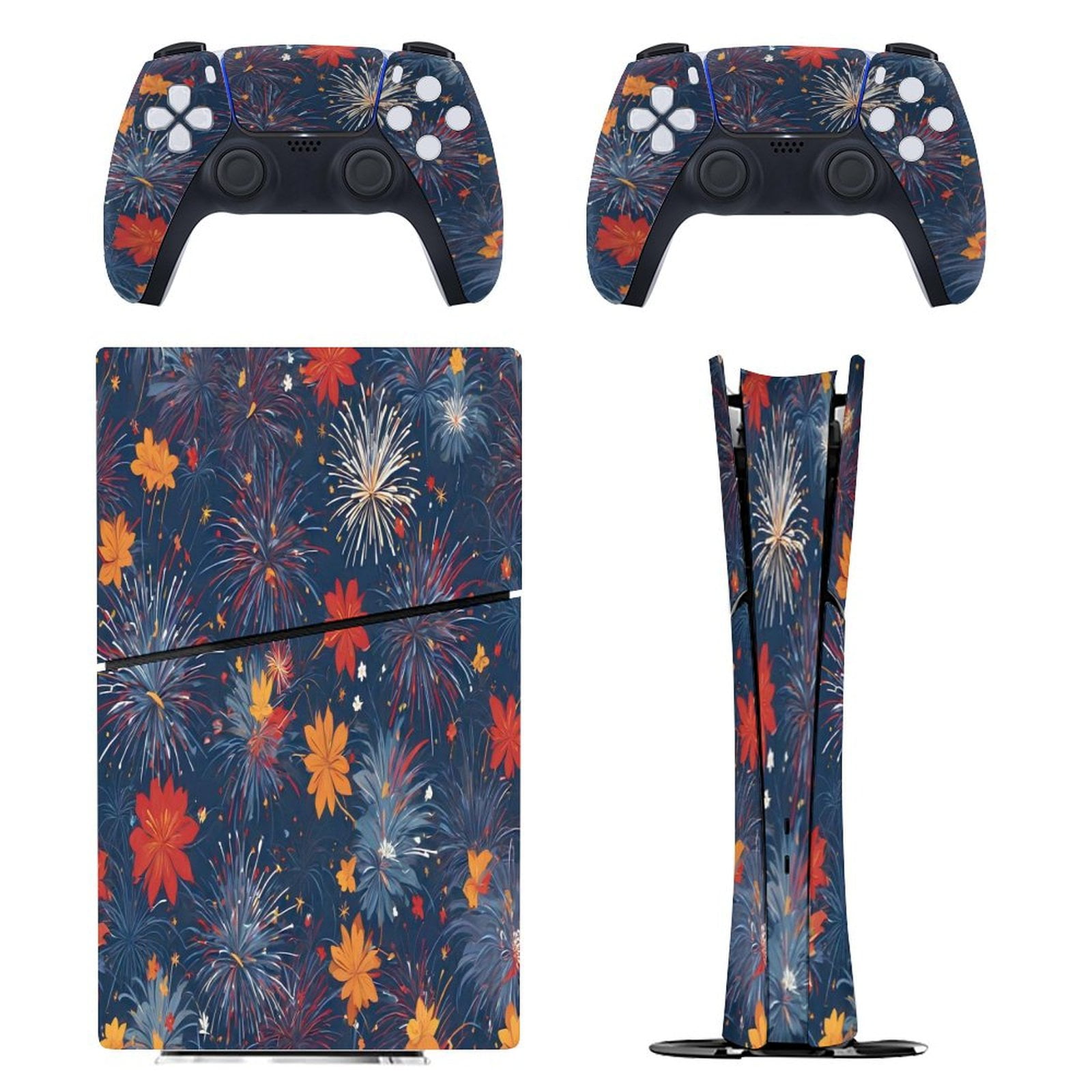 Fireworks, Flowers PS5/PS5 Slim Digital Disc Skin Sticker For Console ...