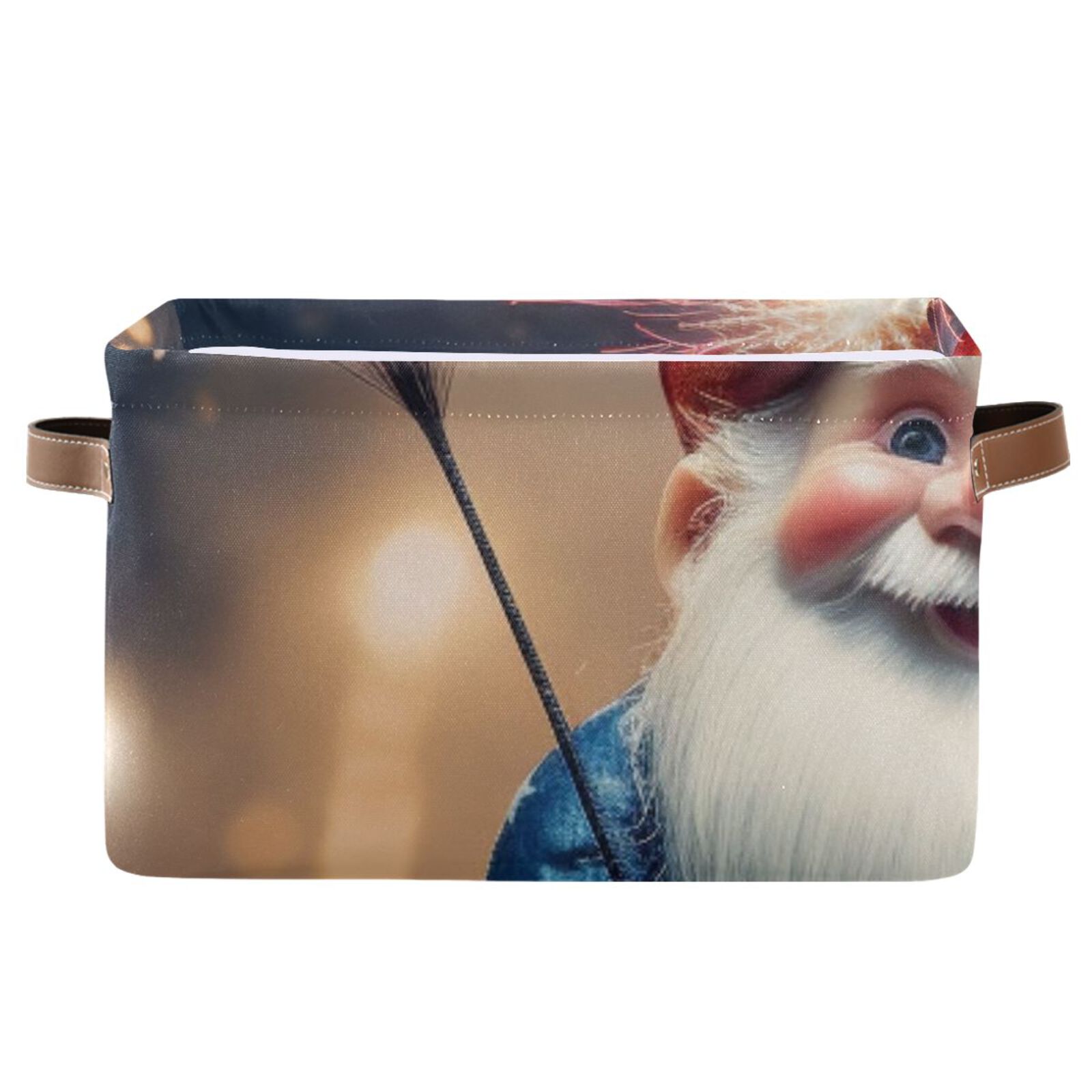 Fireworks Gnome American Flags Storage Bins Baskets With Handles ...