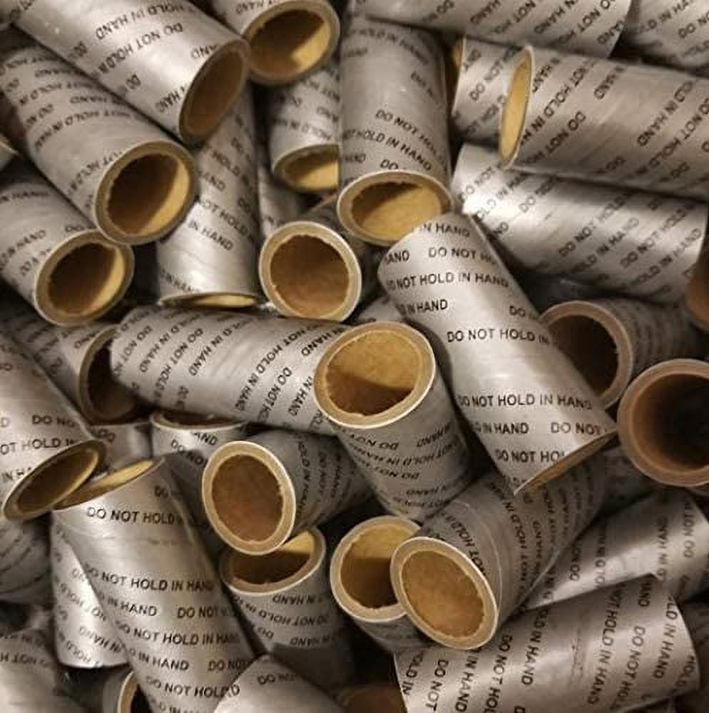 Fireworks Kraft Paper Silver Printed Tubes 9/16" x 1.5" x 1/16" 50 with ...