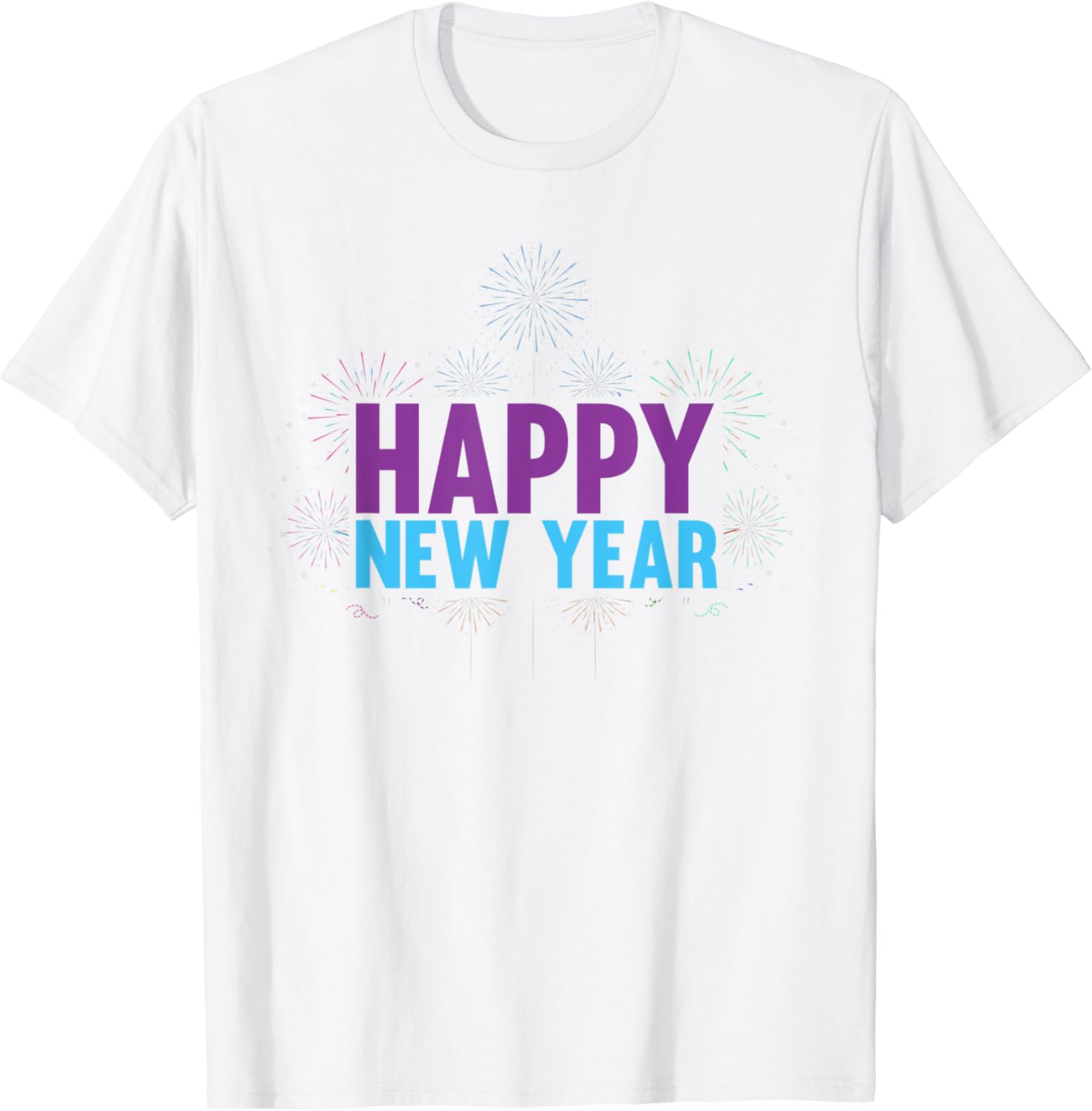 Fireworks NYE Party New Years Eve Confetti Happy New Year T-Shirt ...