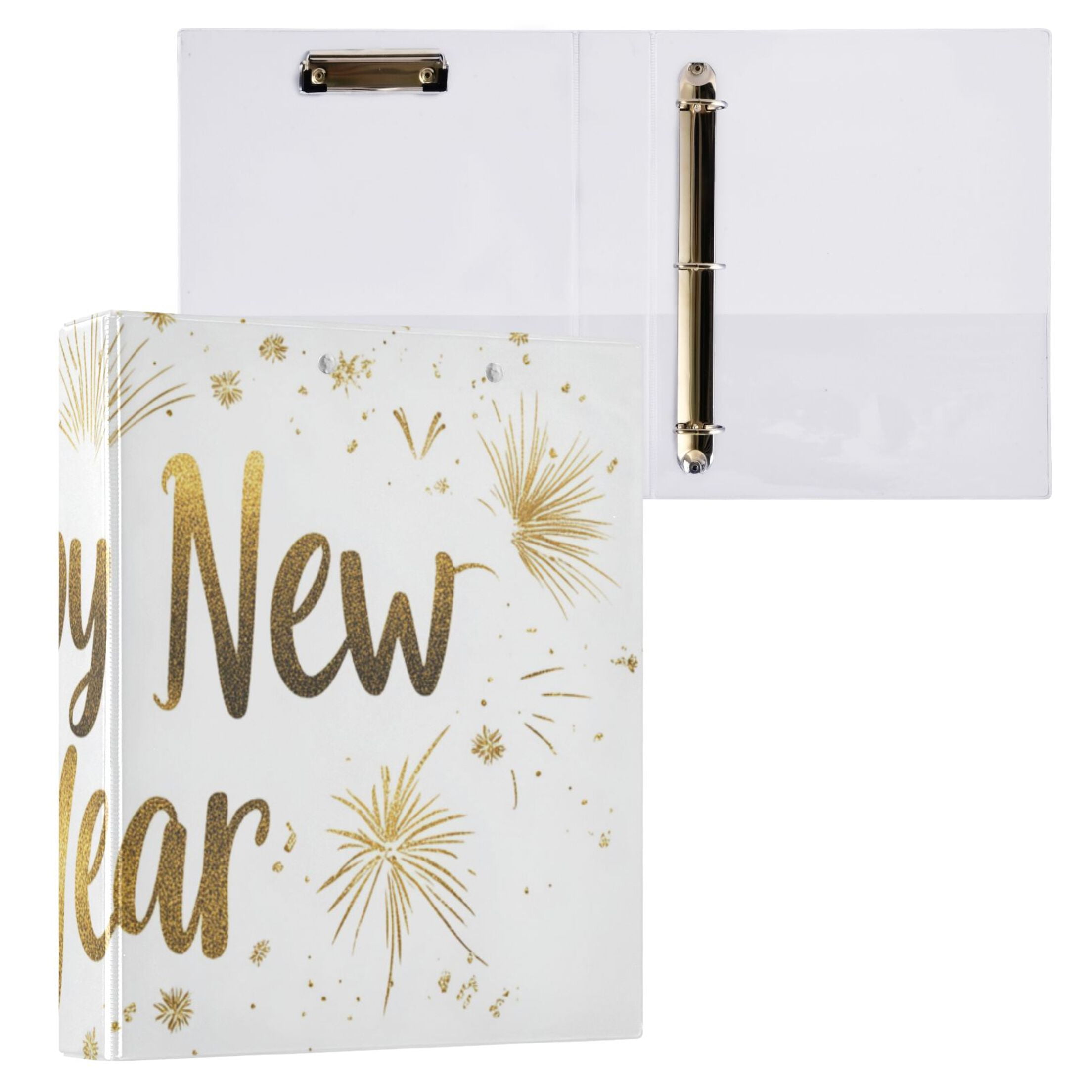 Fireworks New Year Round Ring Binder 3 Rings 1.5" Capacity File Storage ...