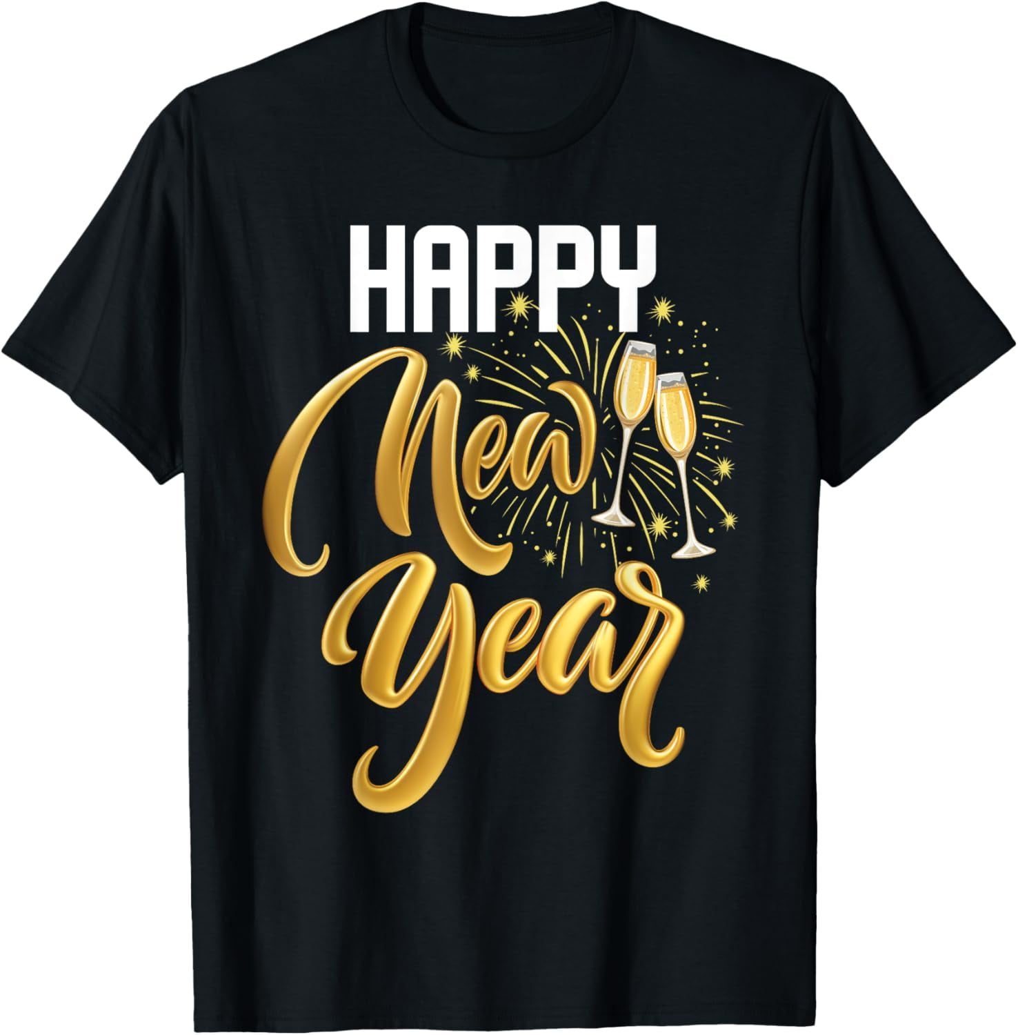 Fireworks - New Year's Eve Happy New Year T-Shirt - Walmart.com