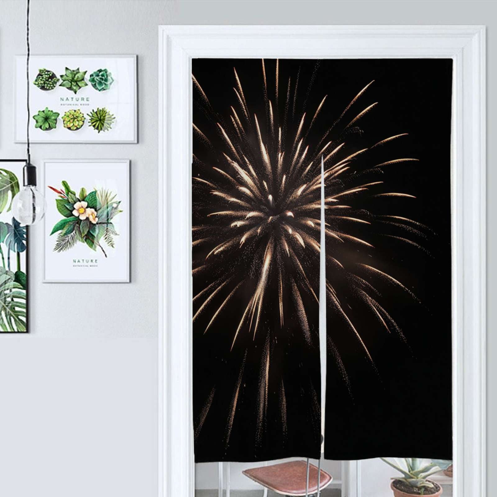 Fireworks Night Sparkle Door Curtain Nordic Living Room DoorCurtain ...