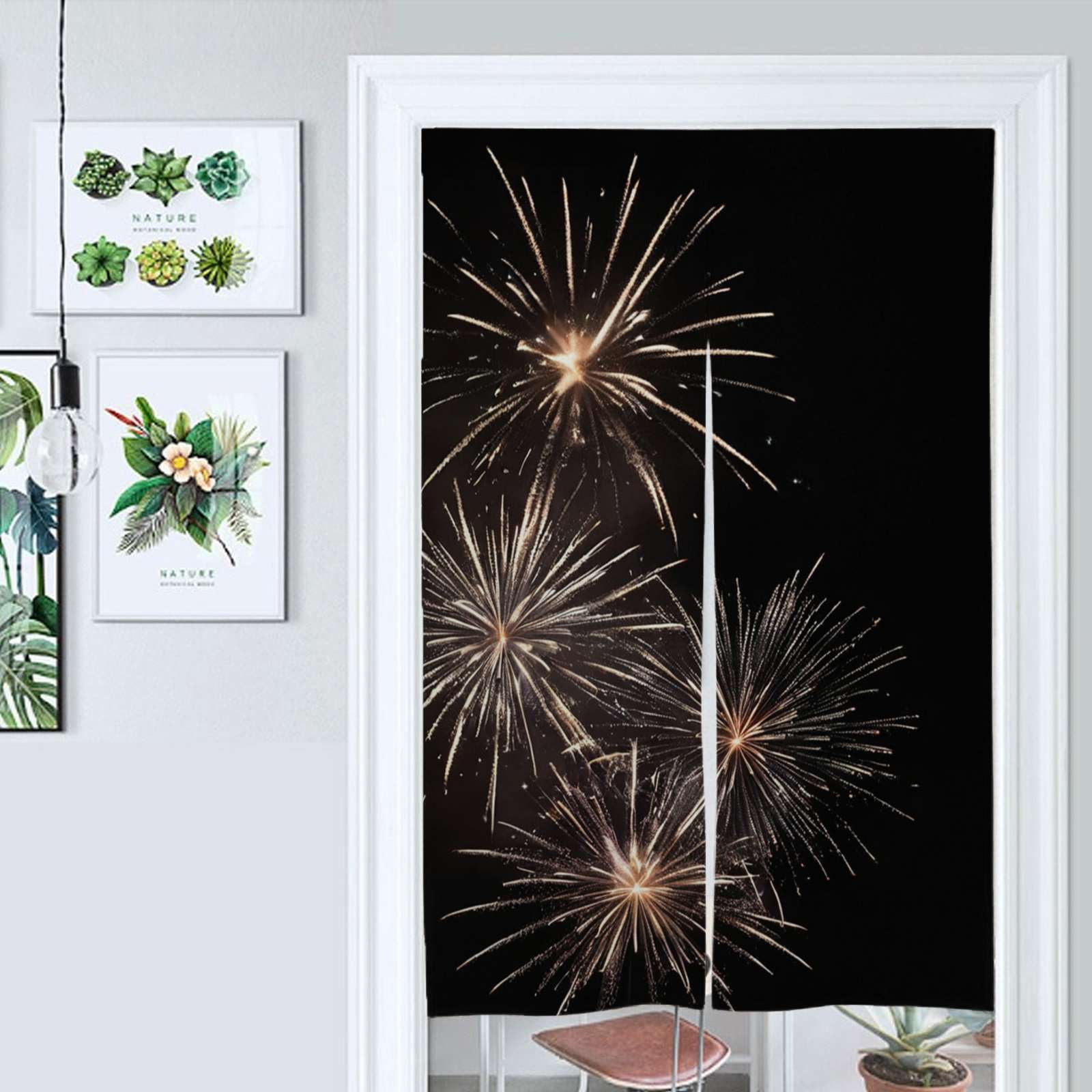 Fireworks Night Sparkle Door Curtain Nordic Living Room DoorCurtain Porch Partition Curtain ...