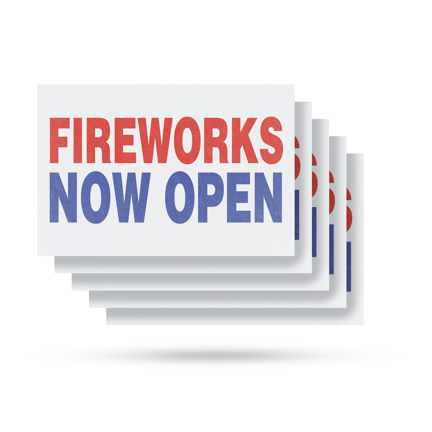 Fireworks Now Open Vinyl Decal 5 Pack of 12 Inch x 16 Inch Weatherproof ...