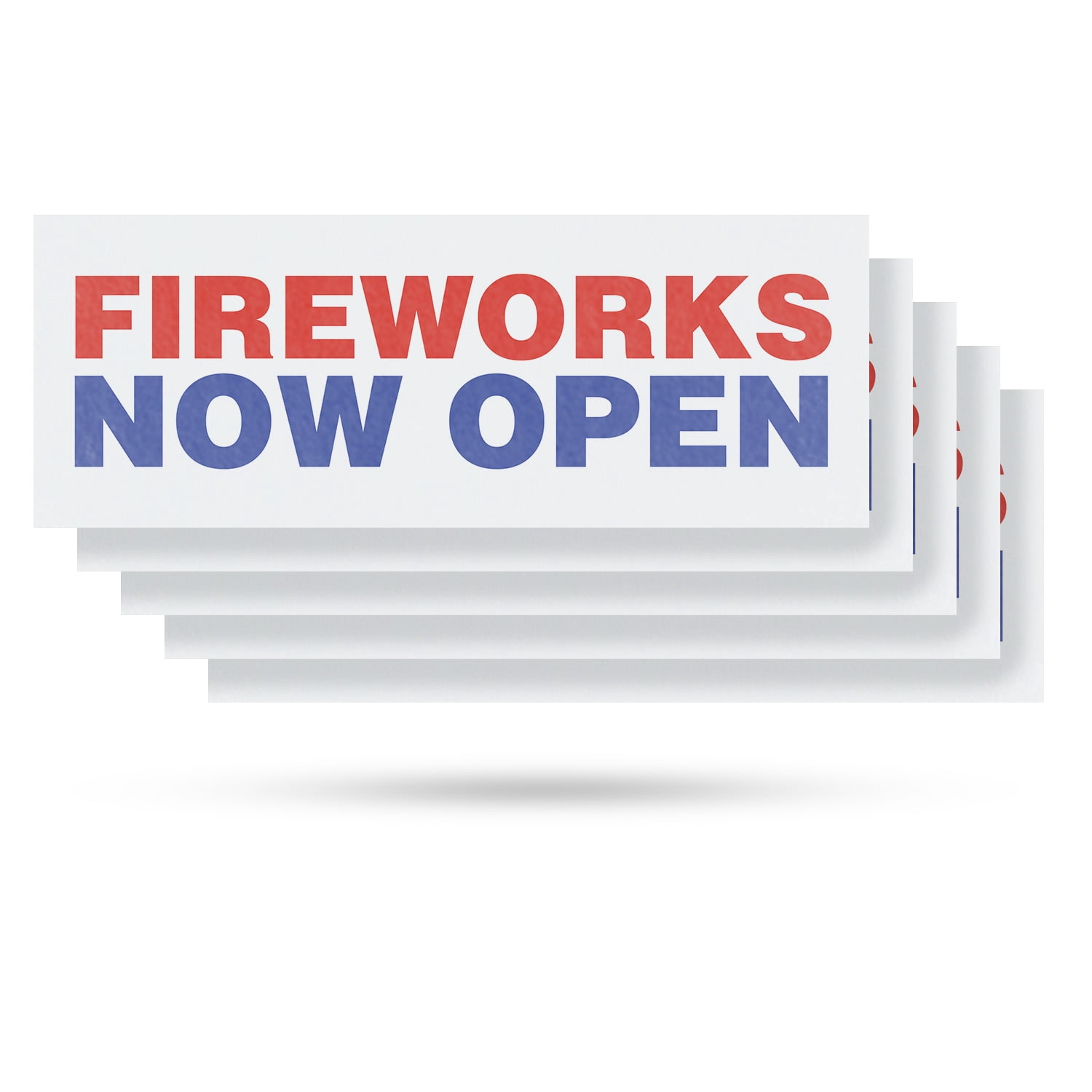 Fireworks Now Open Vinyl Decal 5 Pack of 12 Inch x 5 Inch Weatherproof ...