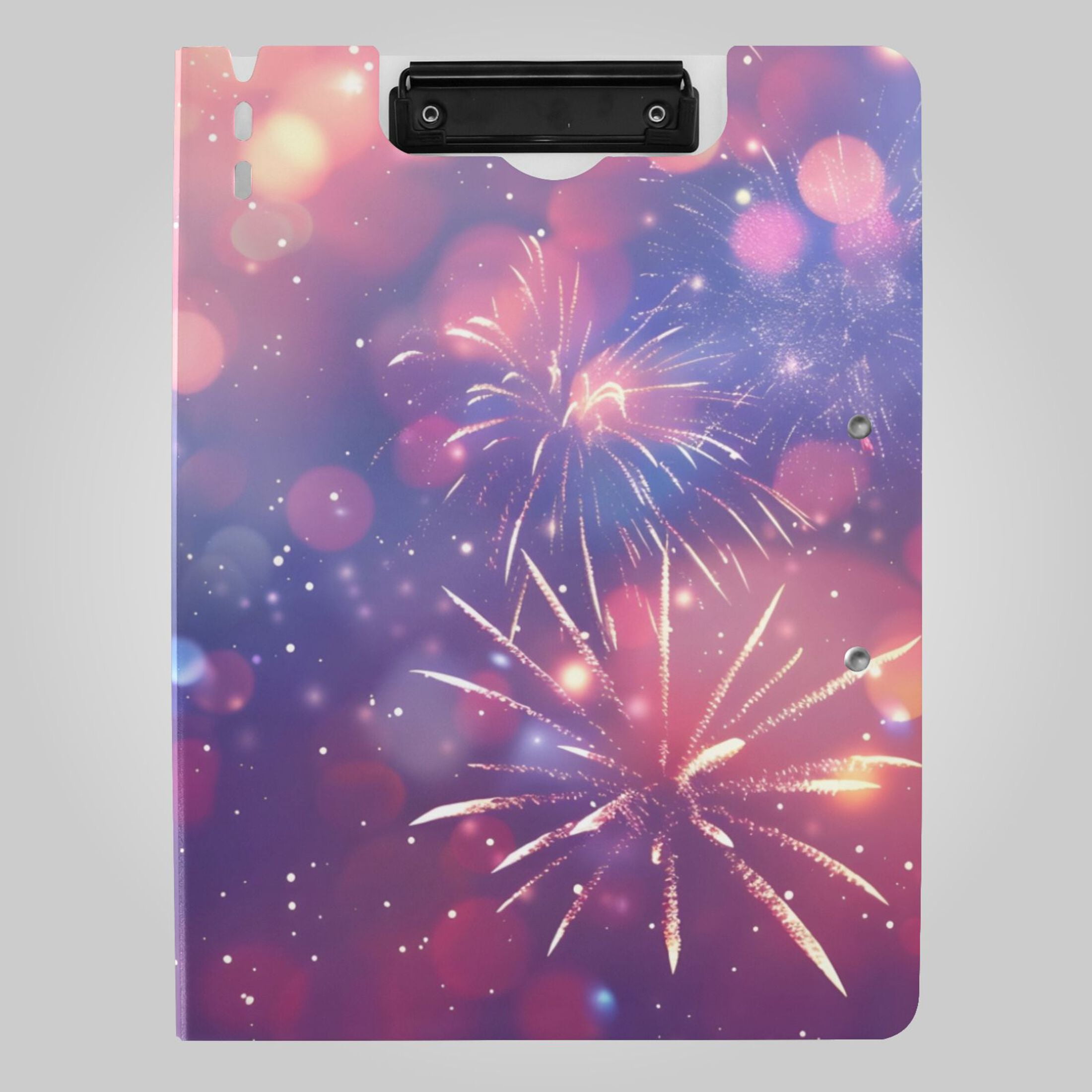 Fireworks Sky Shining Spots Foldable Binder Folder Clipboard with Pen ...