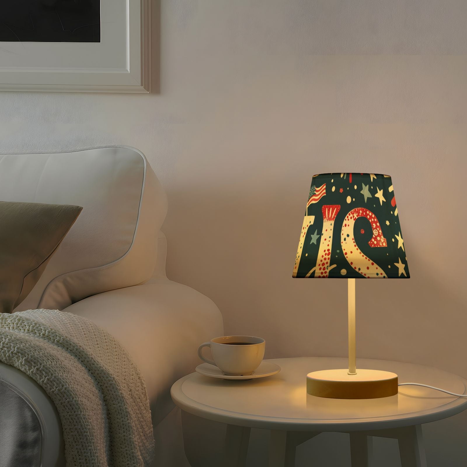 Fireworks Stars Desk Lamp 3 Color Modes LED Table Lamp Nightstand ...