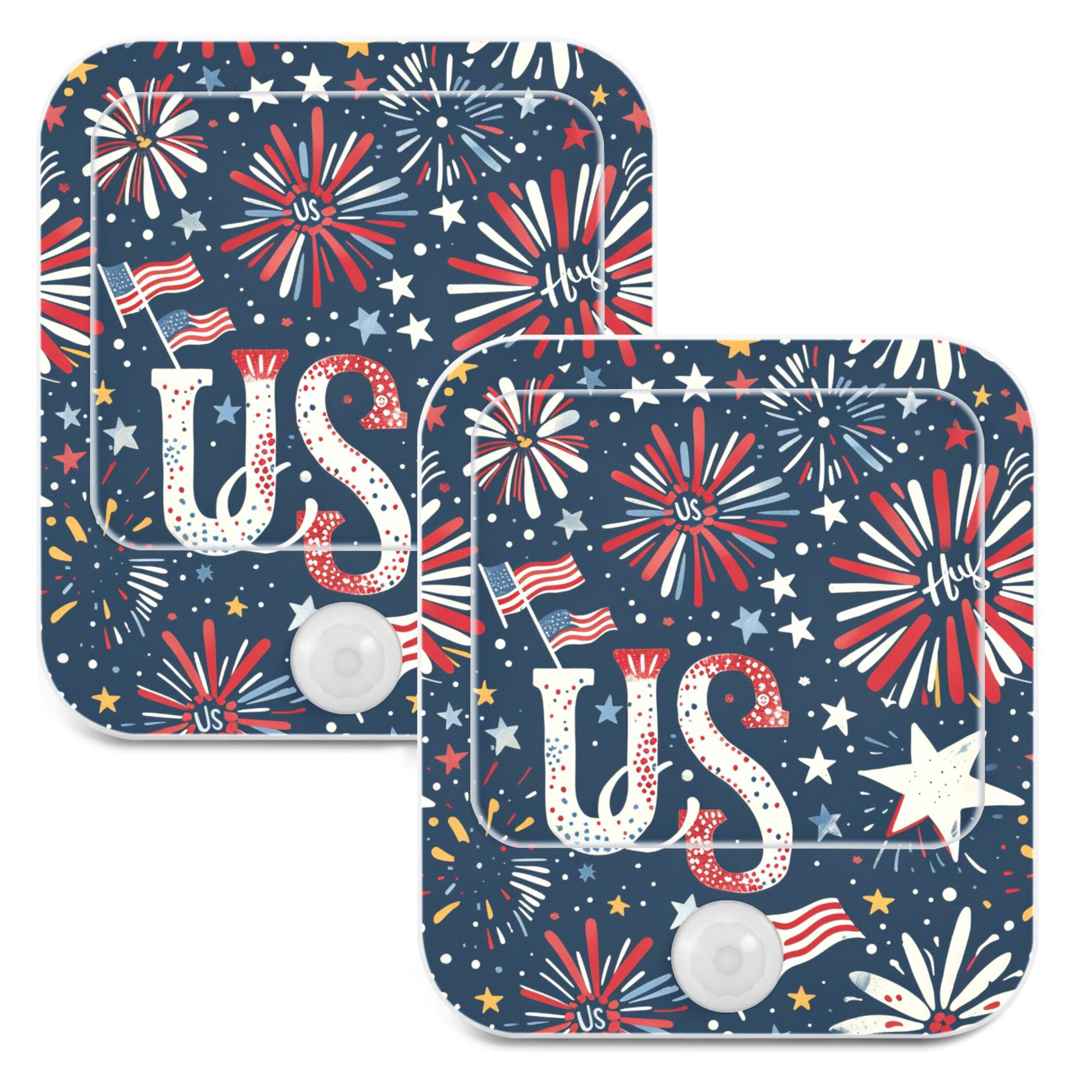 Fireworks Stars Night Lights Plug into Wall LED with Auto Light Sensor ...