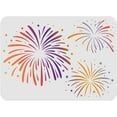 Fireworks Stencils Fireworks Pattern Stencil Plastic Reusable Fireworks ...