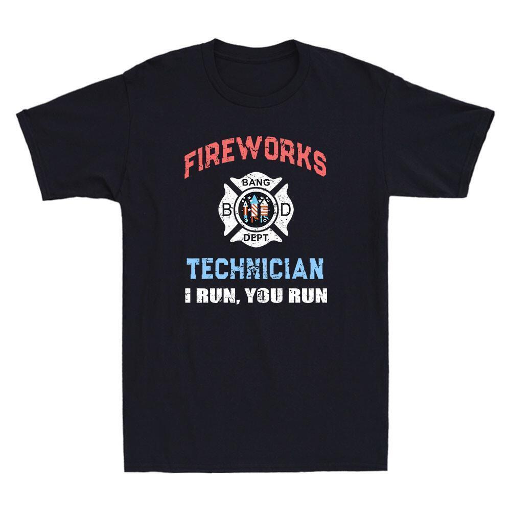 Fireworks Trchnician America Firefighter Pyro Expert Funny Vintage Mens ...