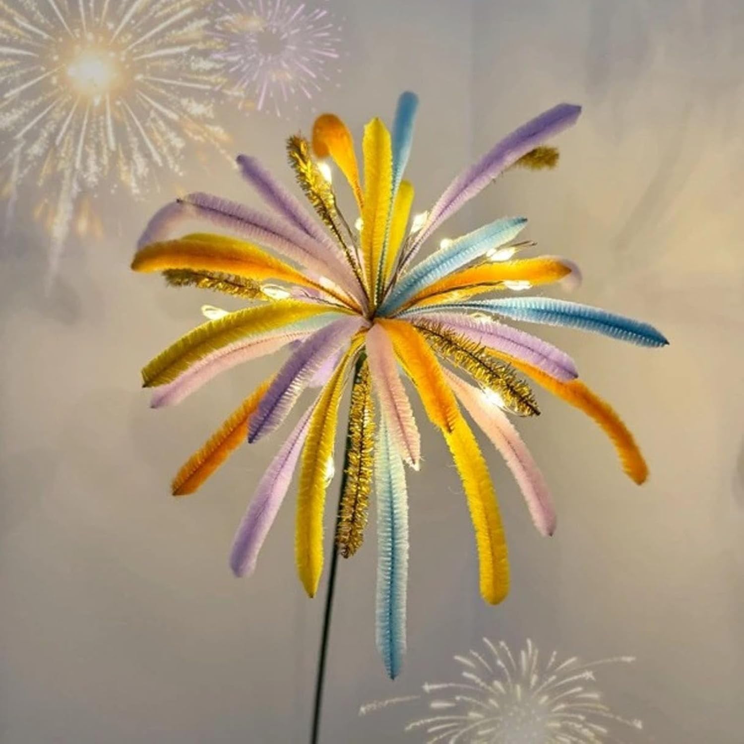 Fireworks Twist Stick DIY Set，Craft Pipe Cleaners Set，Spring Festival ...