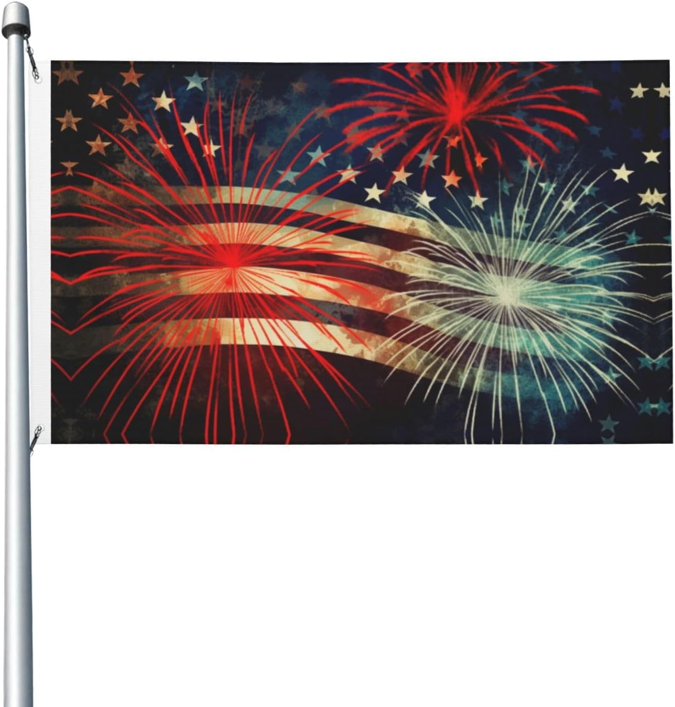 Fireworks US Flag 2x3 ft Flag American Flag,Patriotic Flag All Weather ...
