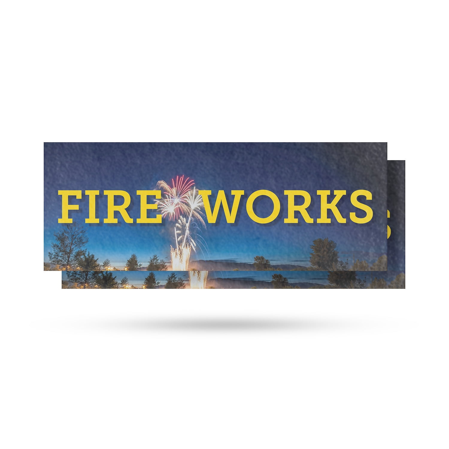 Fireworks Vinyl Decal 2 Pack of 12 Inch x 5 Inch Weatherproof Heavy ...