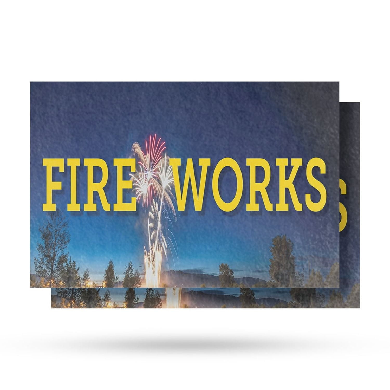 Fireworks Vinyl Decal 2 Pack of 18 Inch x 24 Inch Weatherproof Heavy ...