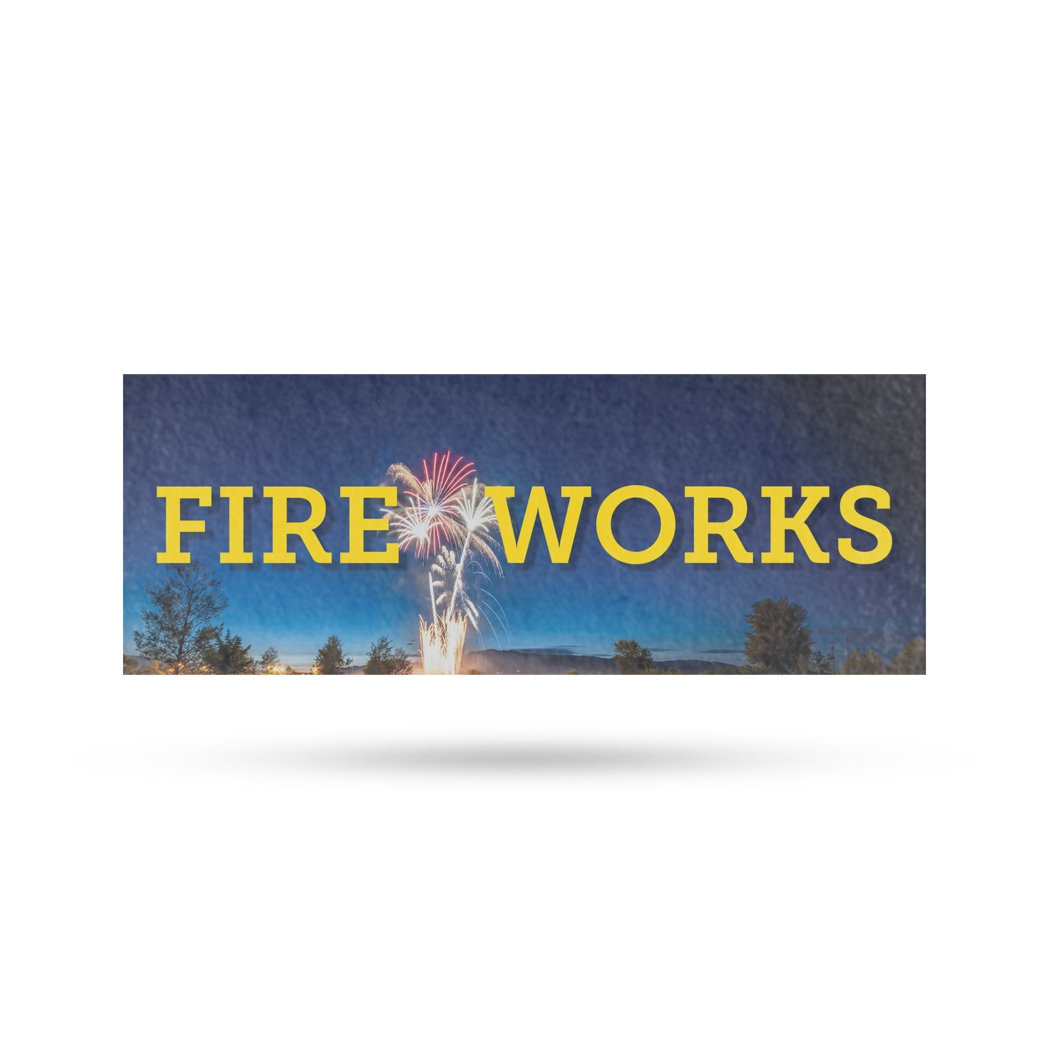 Fireworks Vinyl Decal 24 Inch x 9 Inch Weatherproof Heavy-Duty Adhesive ...