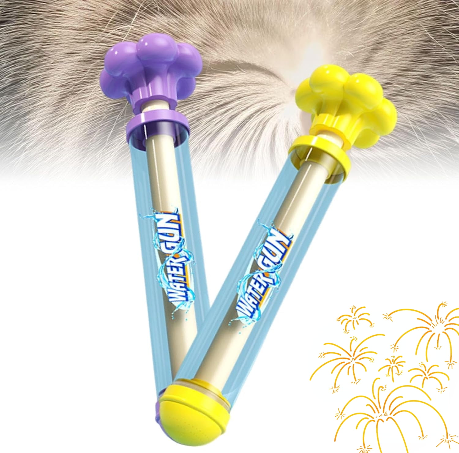 Fireworks Water Gun,Pusher Type Fun Fireworks Water Jet Spray Toy for ...