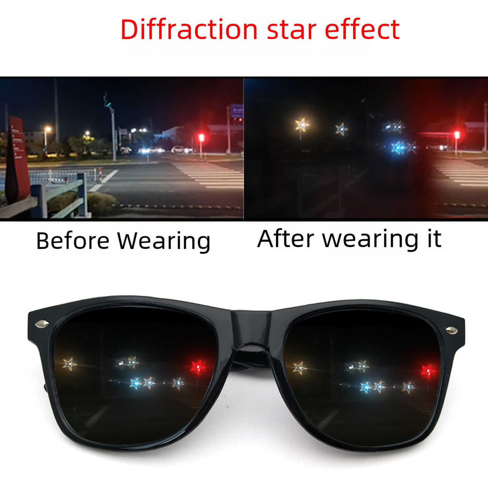 Fireworks glasses diffraction stars special effect optical glasses ball ...