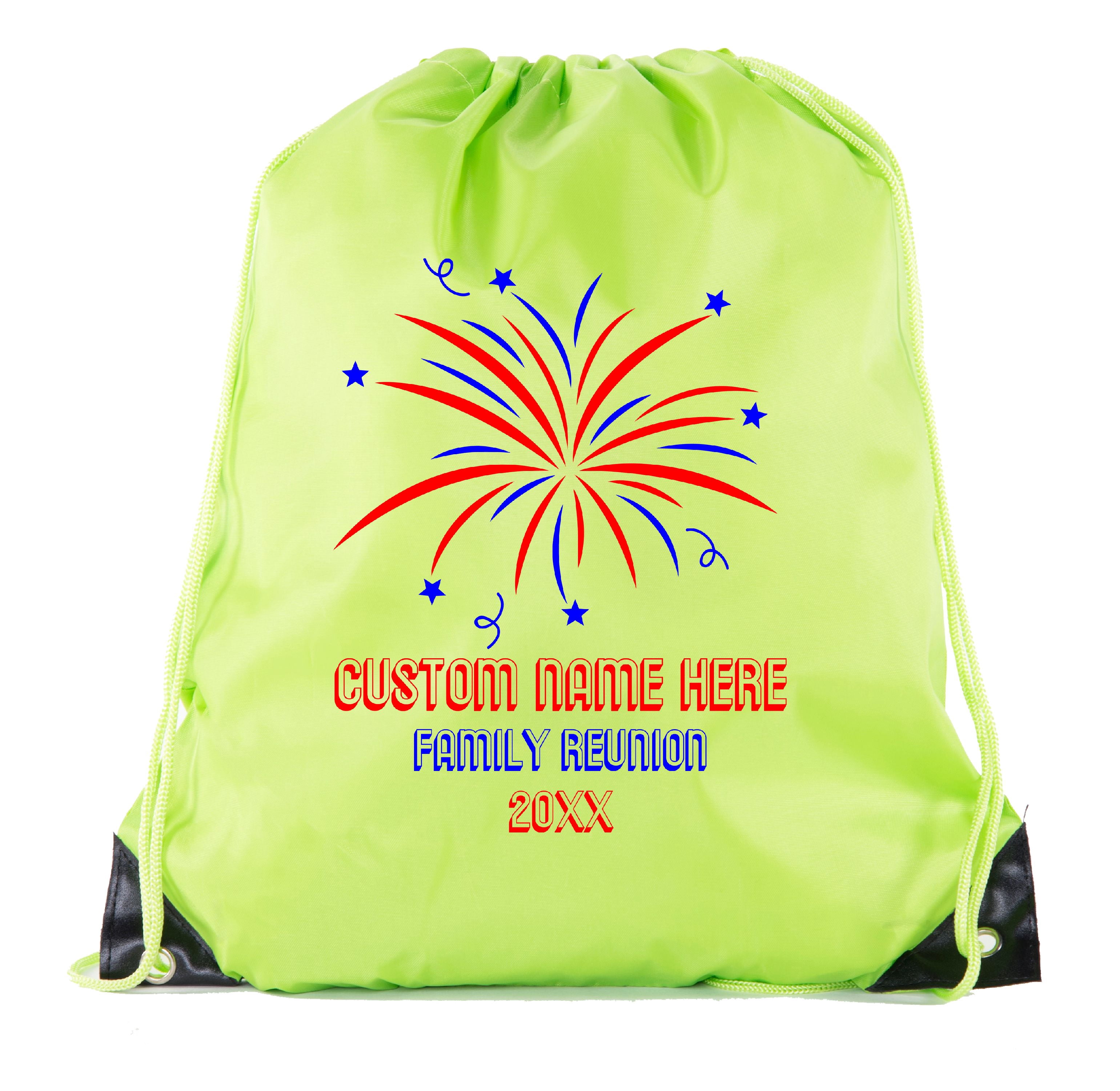 Fireworks with custom name- Family Reunion Party Favor Gift Bags ...