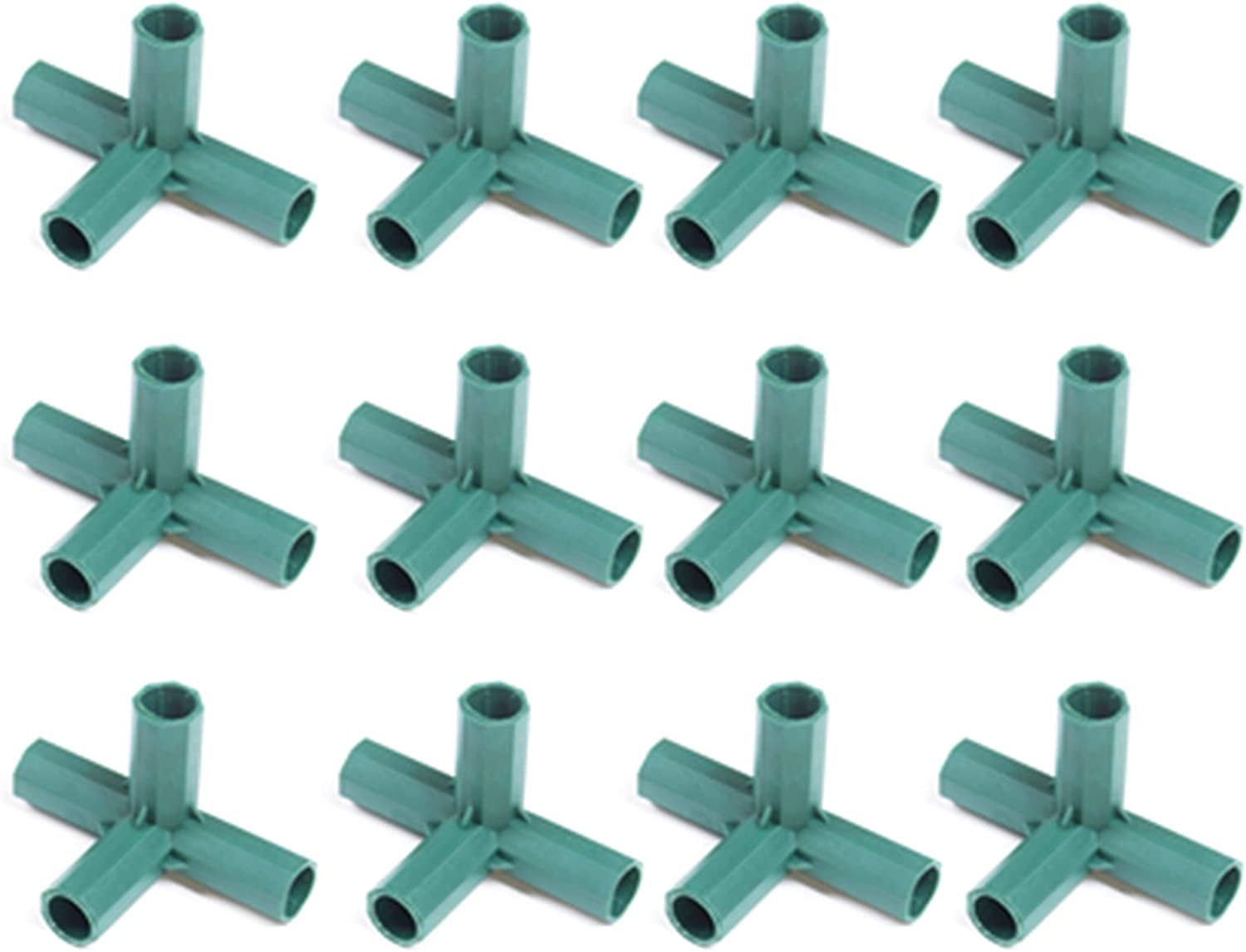 Firlar 24 PCS 4 Way 11mm Fitting Gardening Connectors, Greenhouse Frame ...